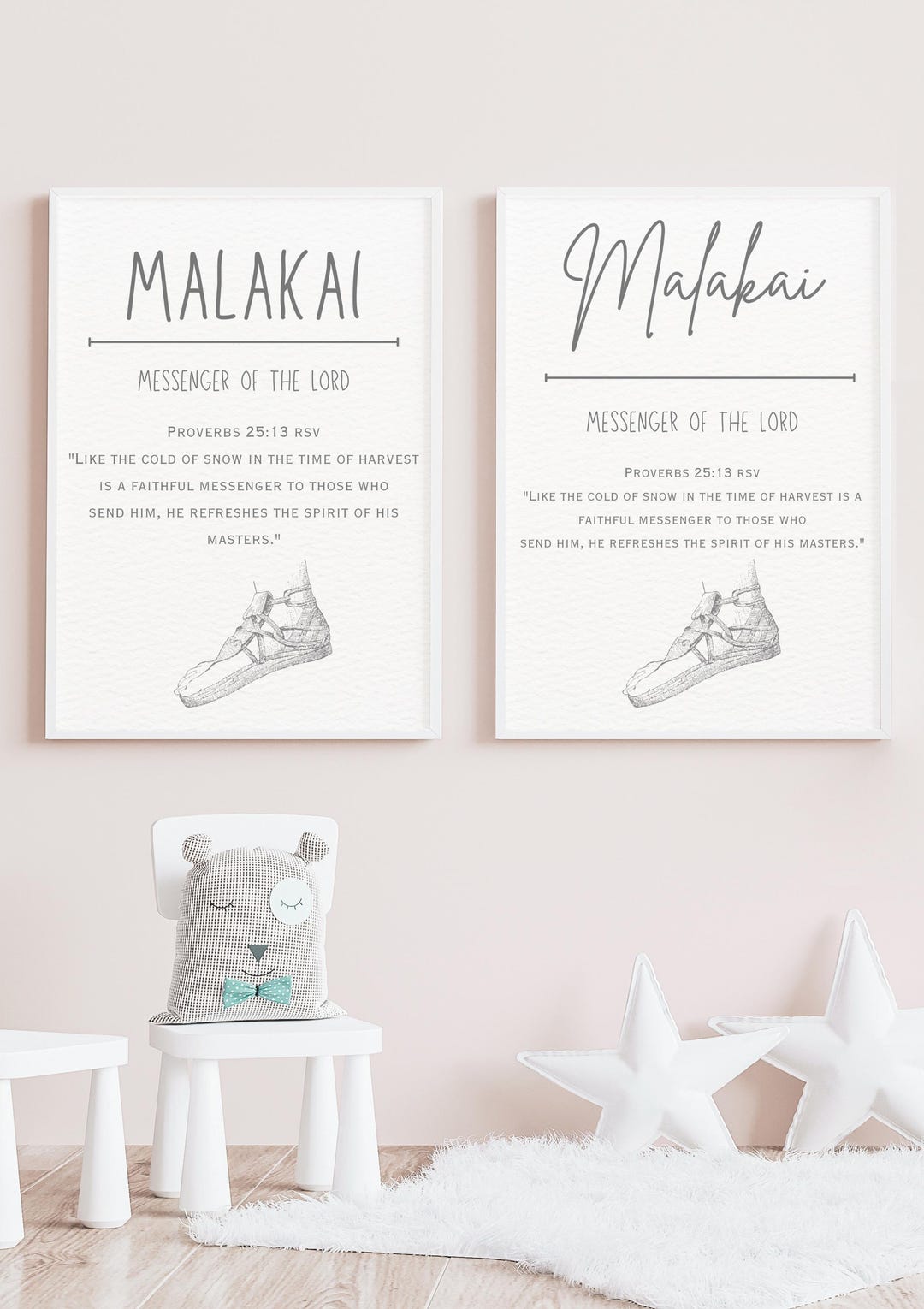 Customizable Baby Name Meaning Sign, Malakai Print (digital Download ...