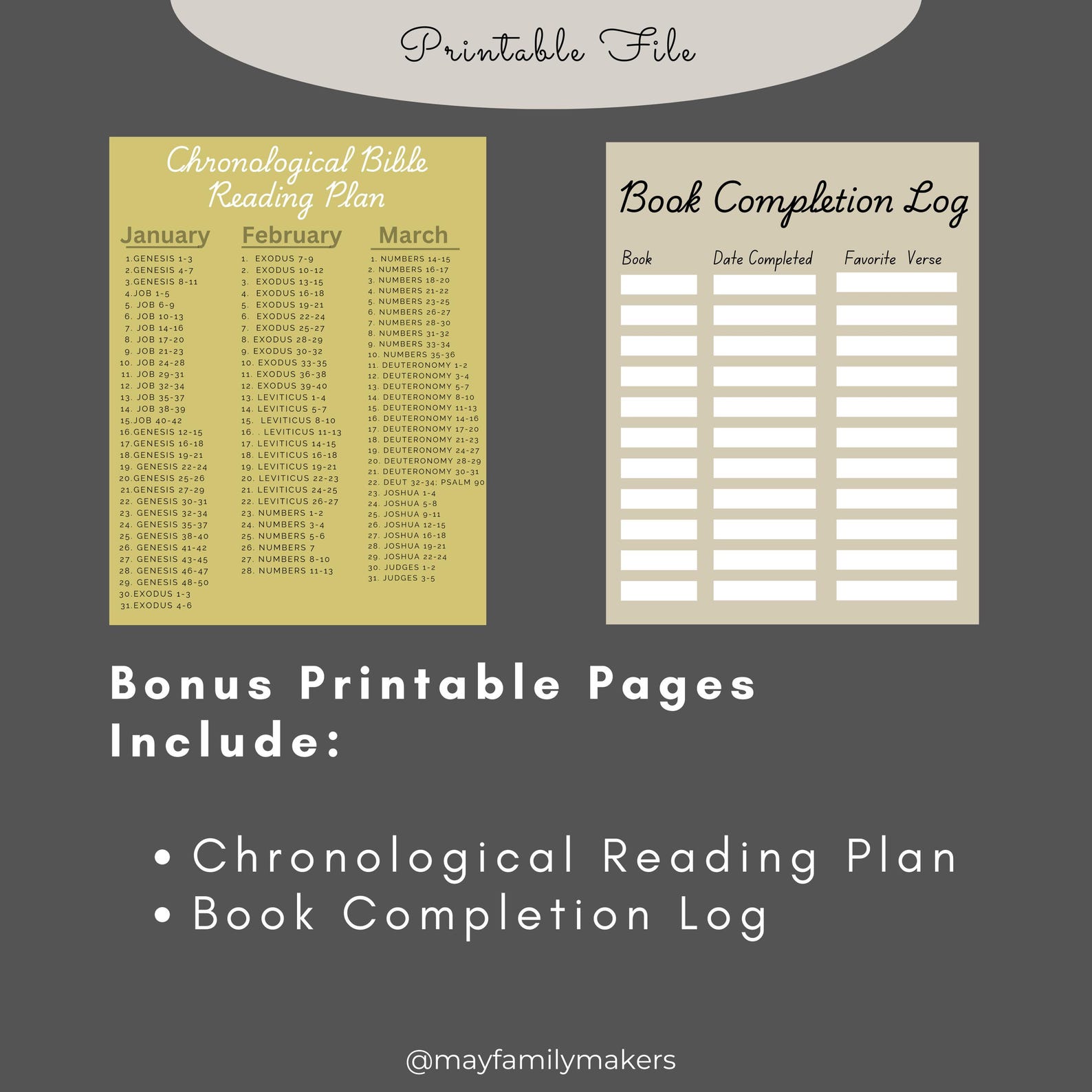 Printable Books of the Bible Reading Log , Books of Bible ...