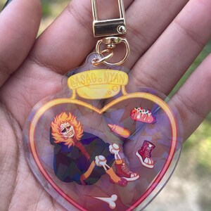 Sans Undertale Au Clear Holographic Heart Jar Keychain - Etsy