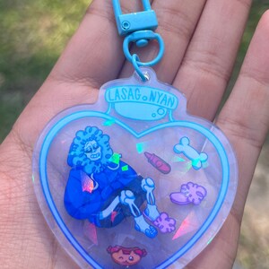 Sans Undertale Au Clear Holographic Heart Jar Keychain - Etsy