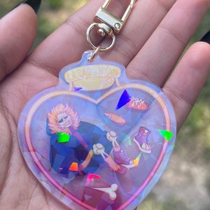 Sans Undertale Au Clear Holographic Heart Jar Keychain - Etsy