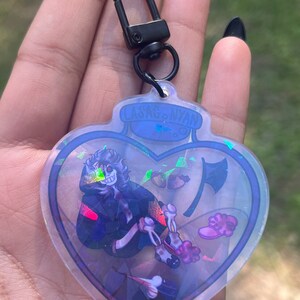 Sans Undertale Au Clear Holographic Heart Jar Keychain - Etsy