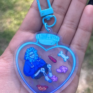 Sans Undertale Au Clear Holographic Heart Jar Keychain - Etsy