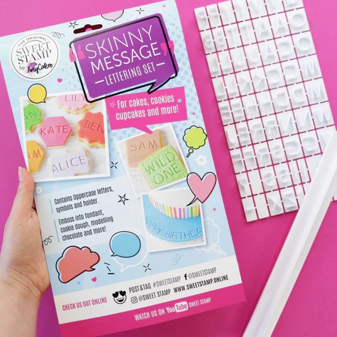 Sweet Stamp Skinny Message Uppercase, Symbols and Holder - Etsy