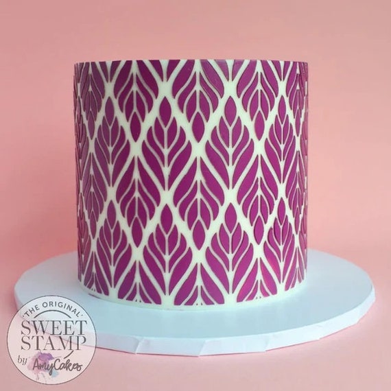 Sweet Stamp Stencil Marabou Cake Stencil Buttercream - Etsy