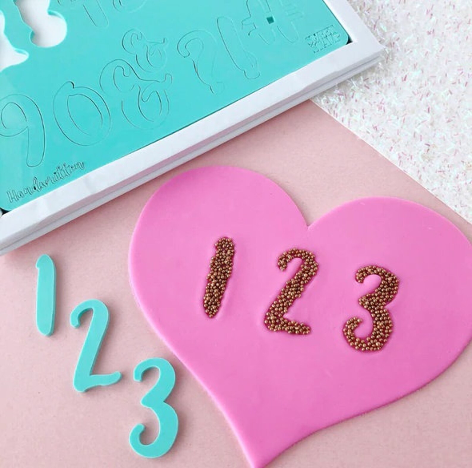 Sweetstamp Handwritten Embossing Set. Letter/number Sets for Cakes ...