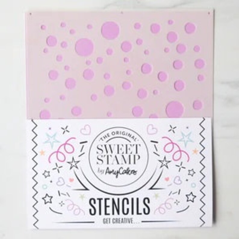 Sweet Stamp Stencil - Bubble Pop, Cake Stencil, Buttercream Stencil ...