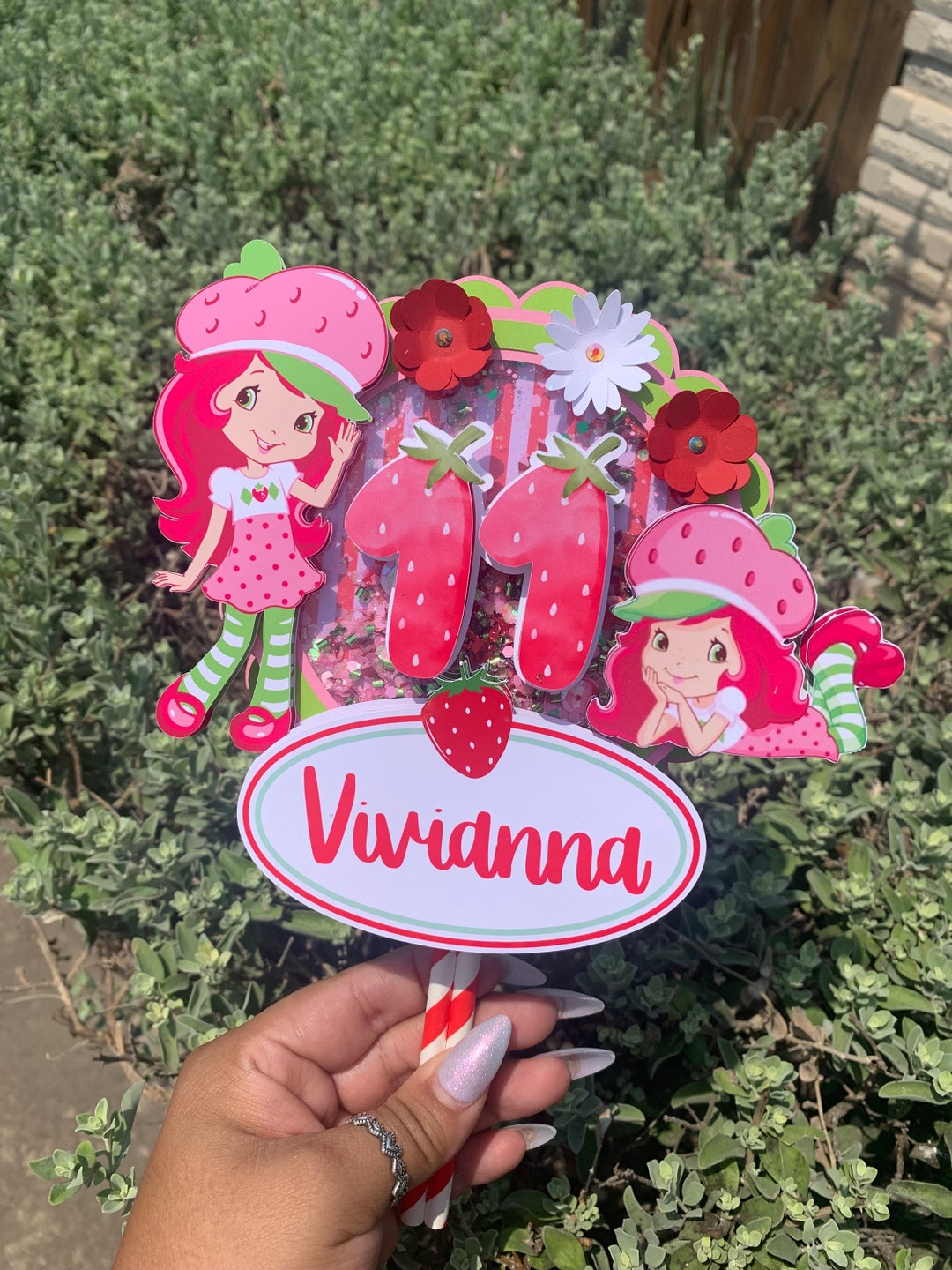 Strawberry Shortcake Cake Topper - Etsy