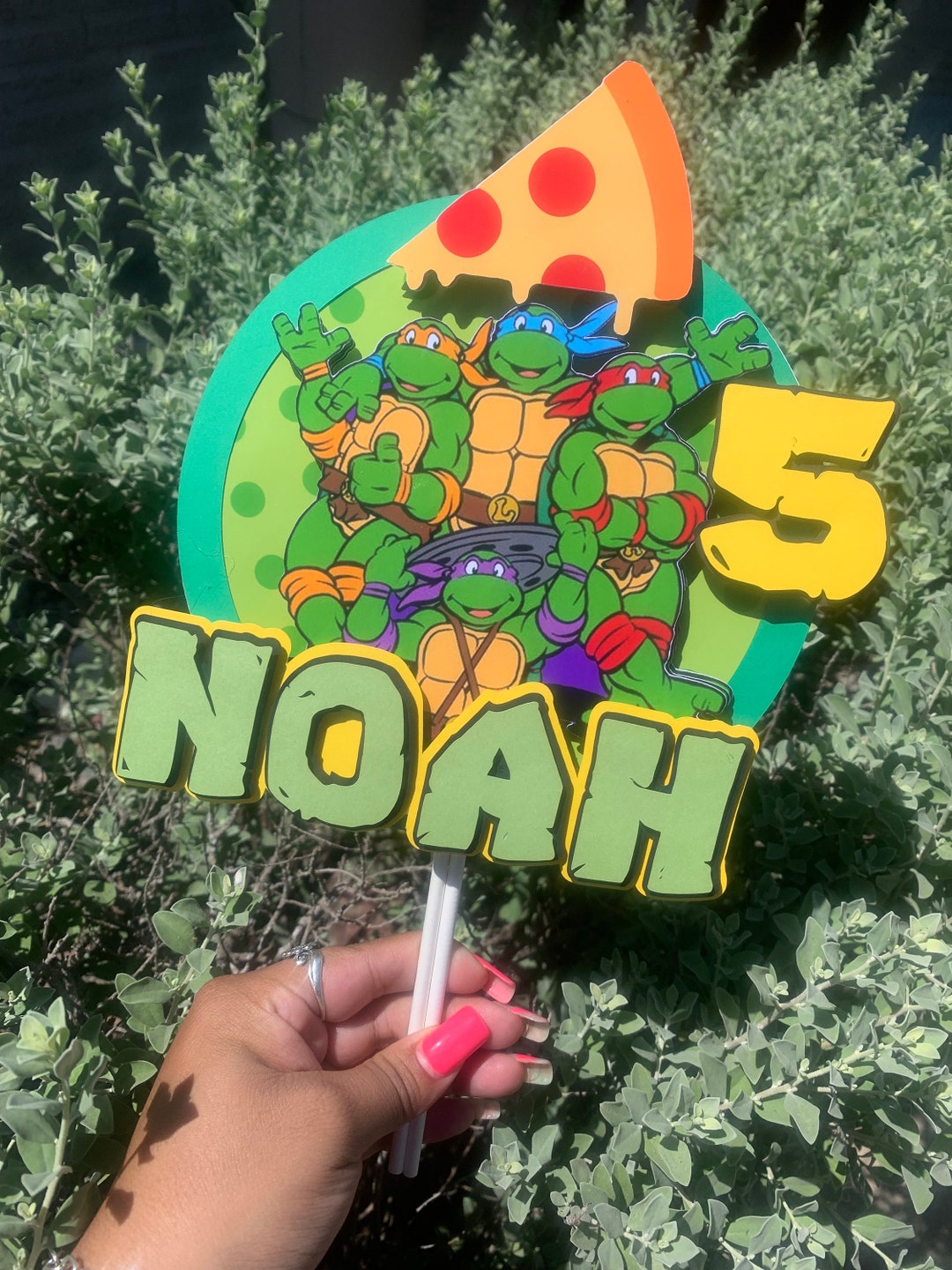TMNT Turtle Cake Topper - Etsy