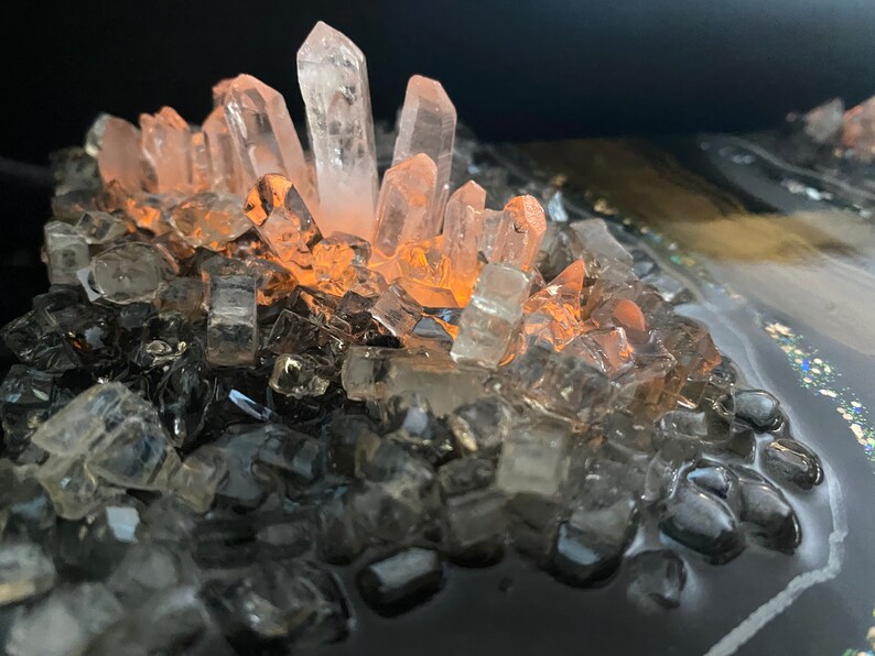 Crystal Infused Light up Geode Art Piece - Etsy