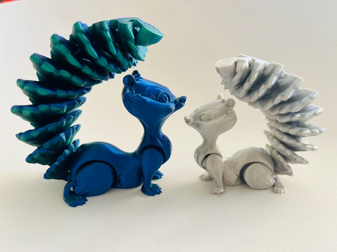 Flexi Squirrel Fidget Toy Desk Toy Fun Gift Idea 3D Print - Etsy