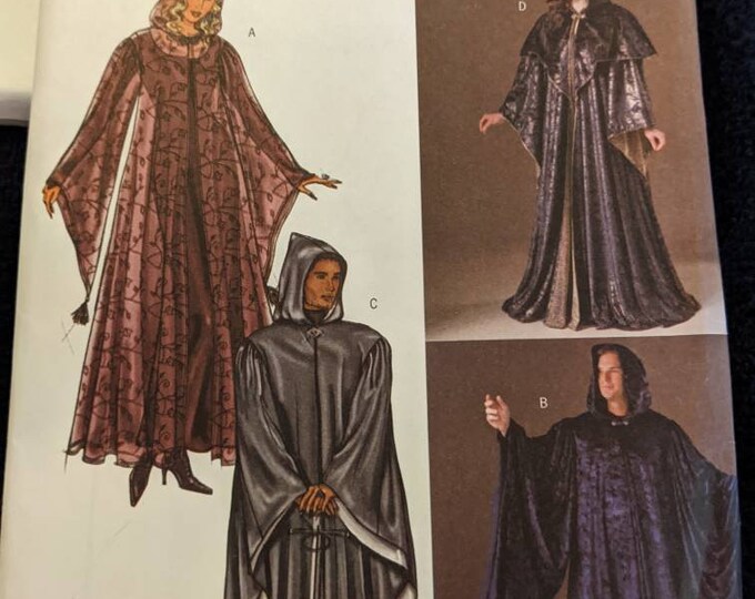 Butterick 4050 Unisex Robes Cloaks Hoods Uncut Easy Pattern - Etsy