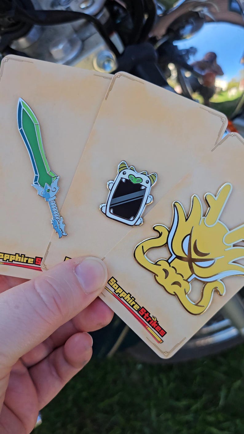 LMK: Mk's Staff and Mei's Sword | Enamel Pins - Etsy