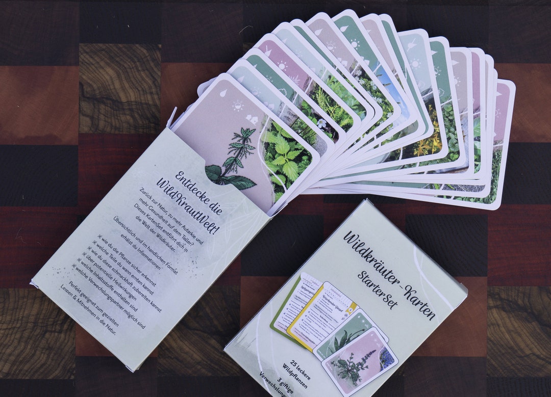 Wild HERB CARDS Set for Beginners Medicinal Plants Learning Cards for ...