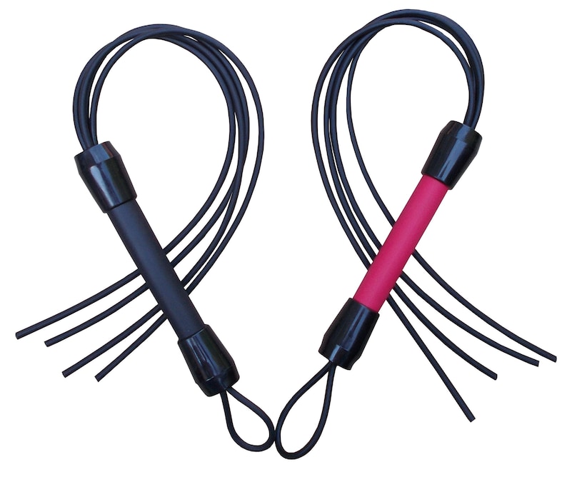 Rubber Strap With 4 Tails SM Whip With Red or Black Handle - Etsy