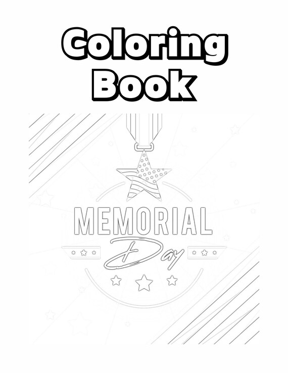 Memorial Day Coloring Book | Etsy