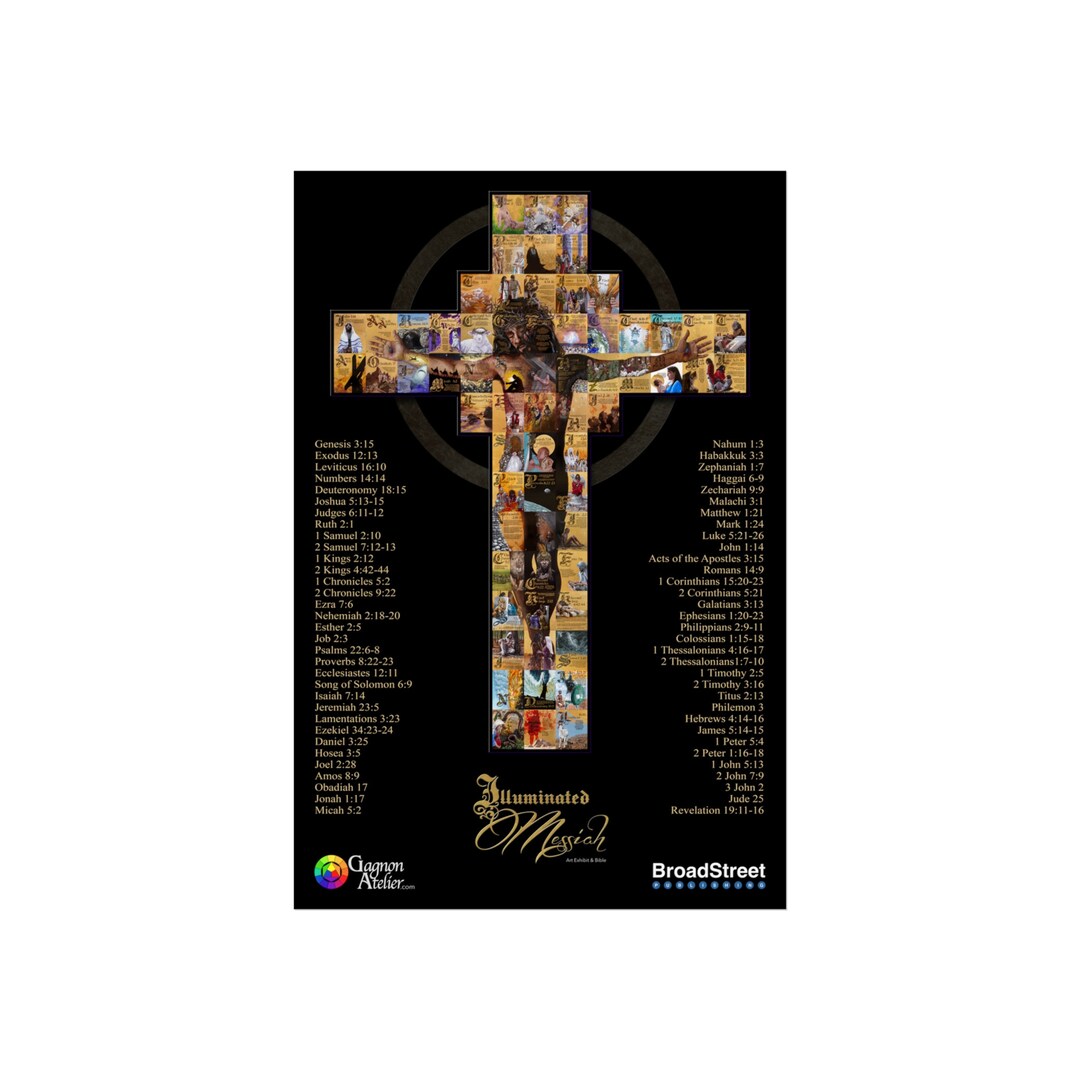 Illuminated Messiah Cross Fine Art Posters - Etsy