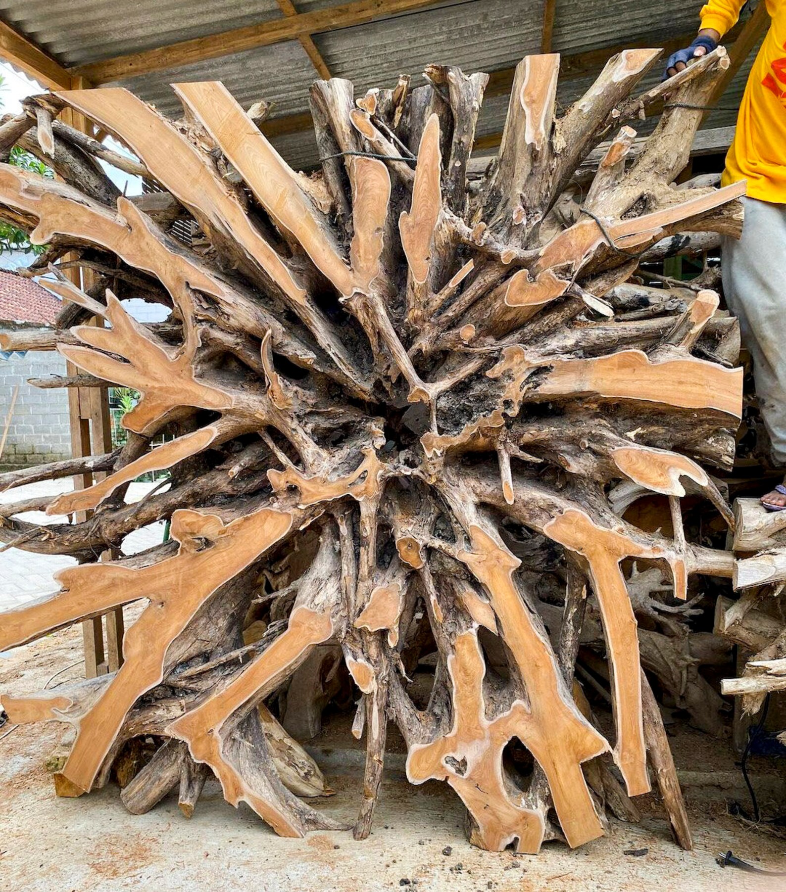 Artistic Square Teak Root Wall Decor Natural Finish-teak - Etsy