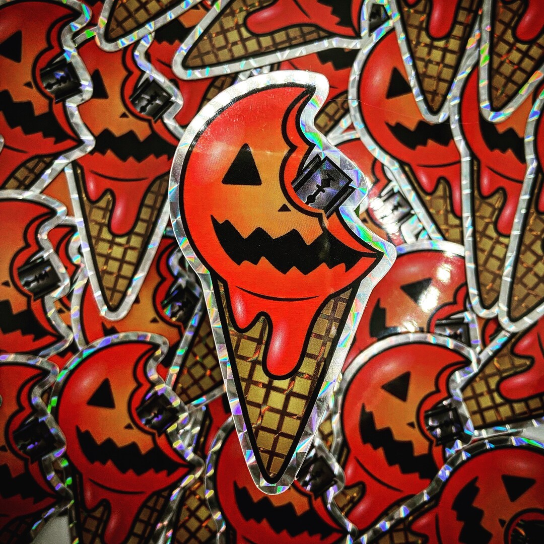Trickr’treat Sam Cone PRISMATIC Sticker - Etsy