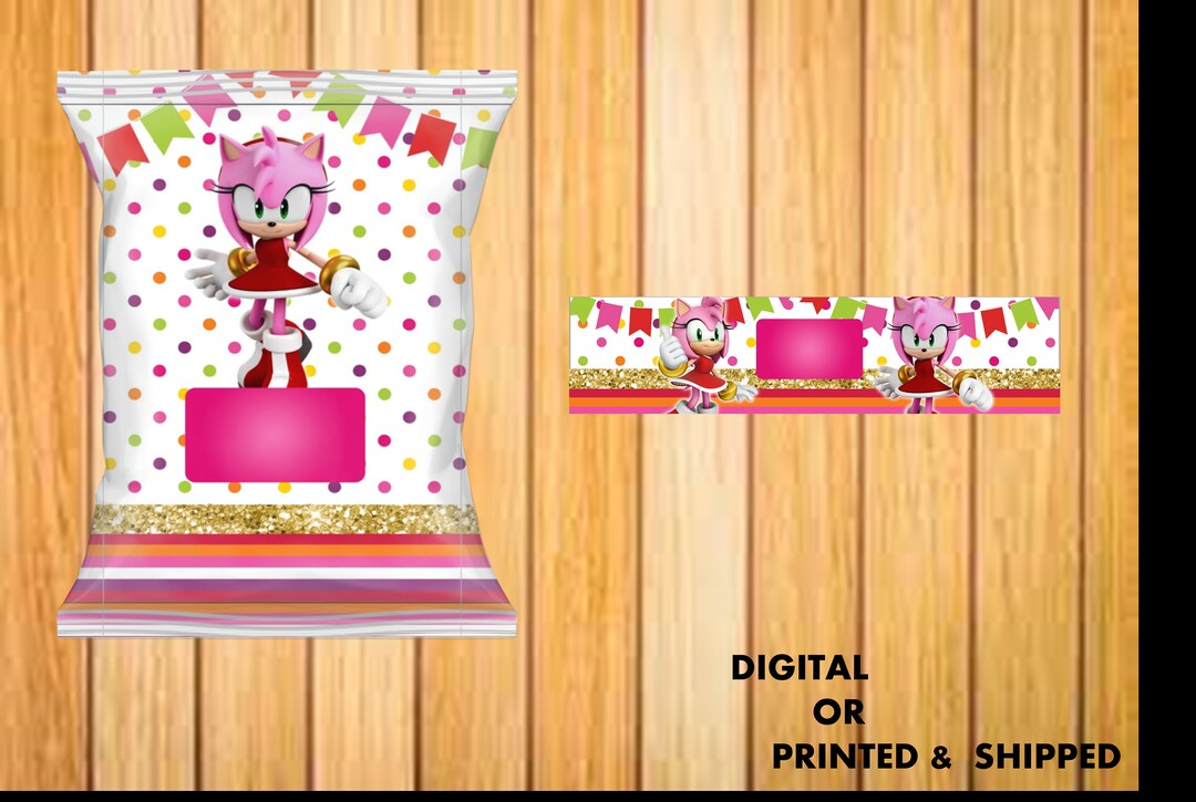 Amy Rose Chip Bag Amy Rose Water Label Digital - Etsy