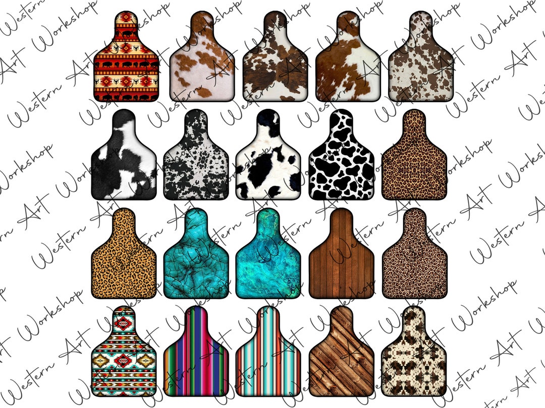 20 Cowhide Leopard Western Cow Tag Png, Western Cow Tag Png, Western ...