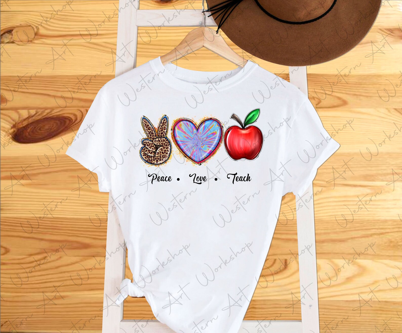 Peace Love Teach Png Teacher Png Apples Teacher Sublimation - Etsy