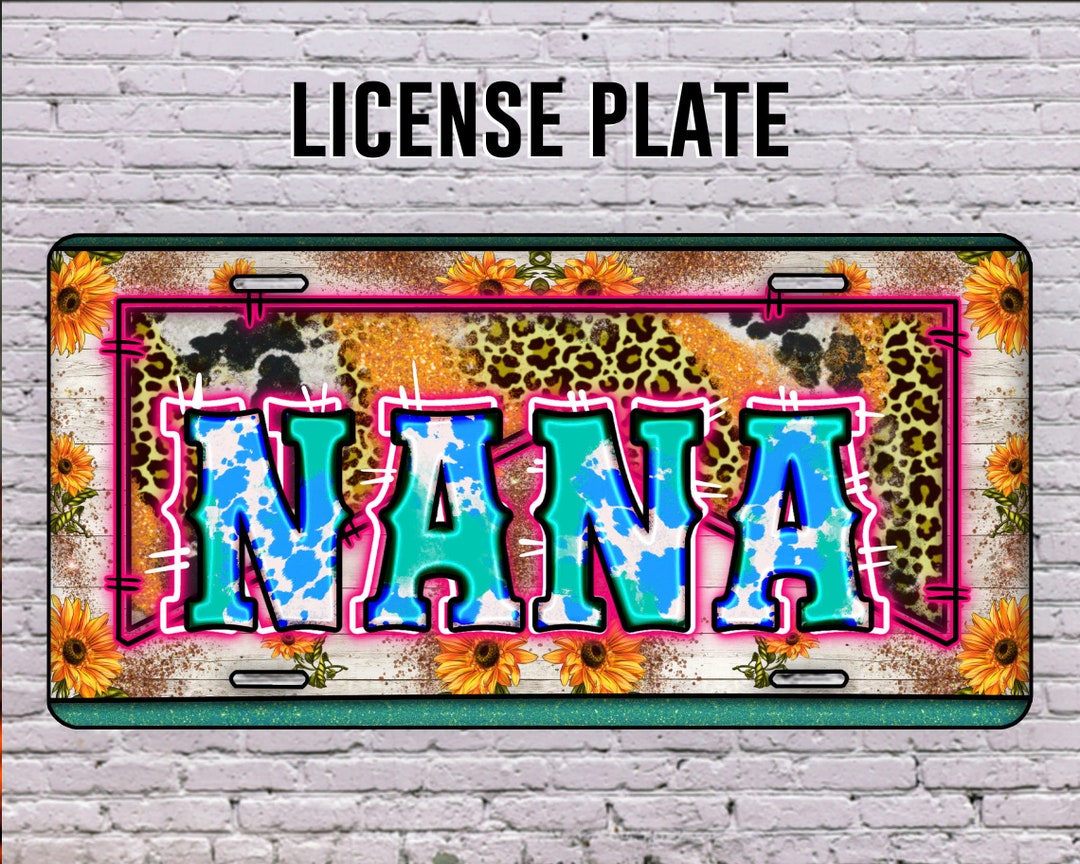 Western Nana License Plate Png, Western Design Png, Nana License Plate ...
