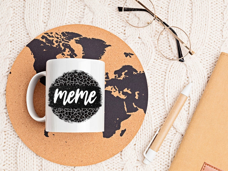 Black Leopard Meme Circle Png Meme Sublimation Png Meme Png | Etsy