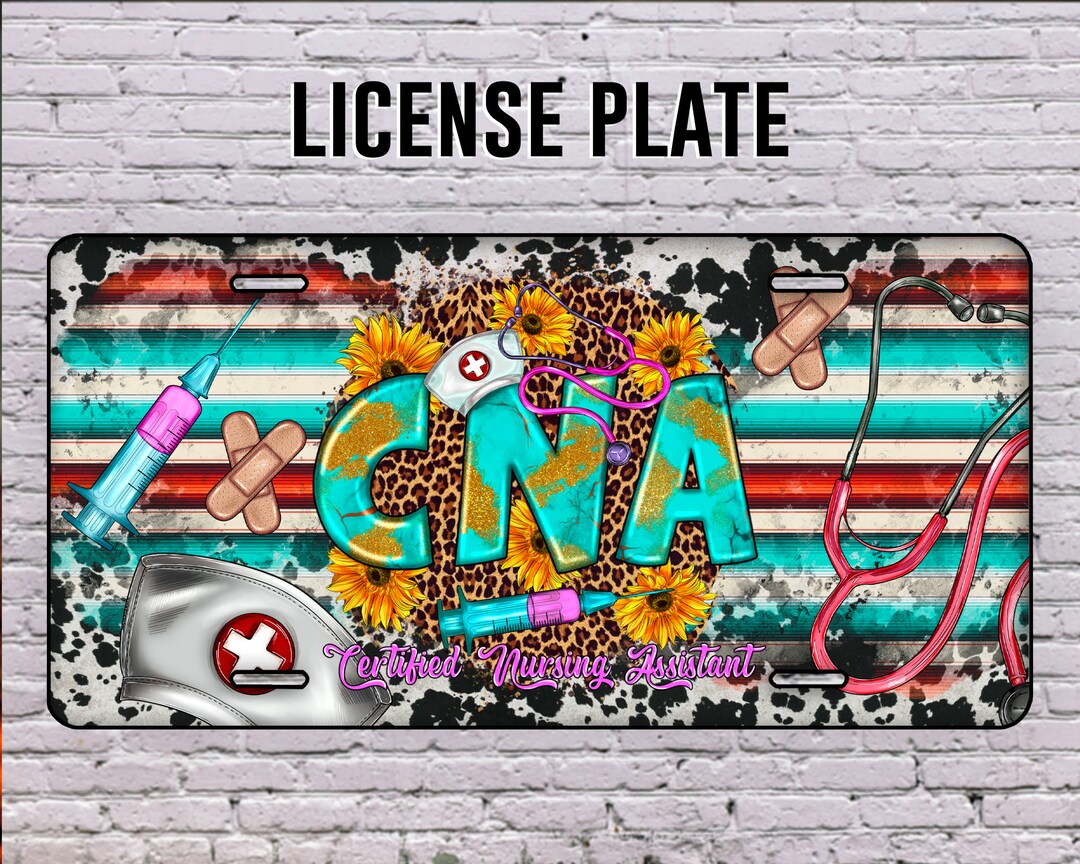 Cna Nurse License Plate, CNA License Plate Png , Nurse Hat Png ...