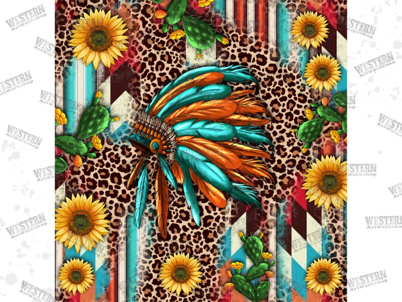 Western Native American Headdress Wind Spinner Png Wind - Etsy