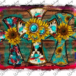 Western Cross Background Png Serape Distressed Background - Etsy