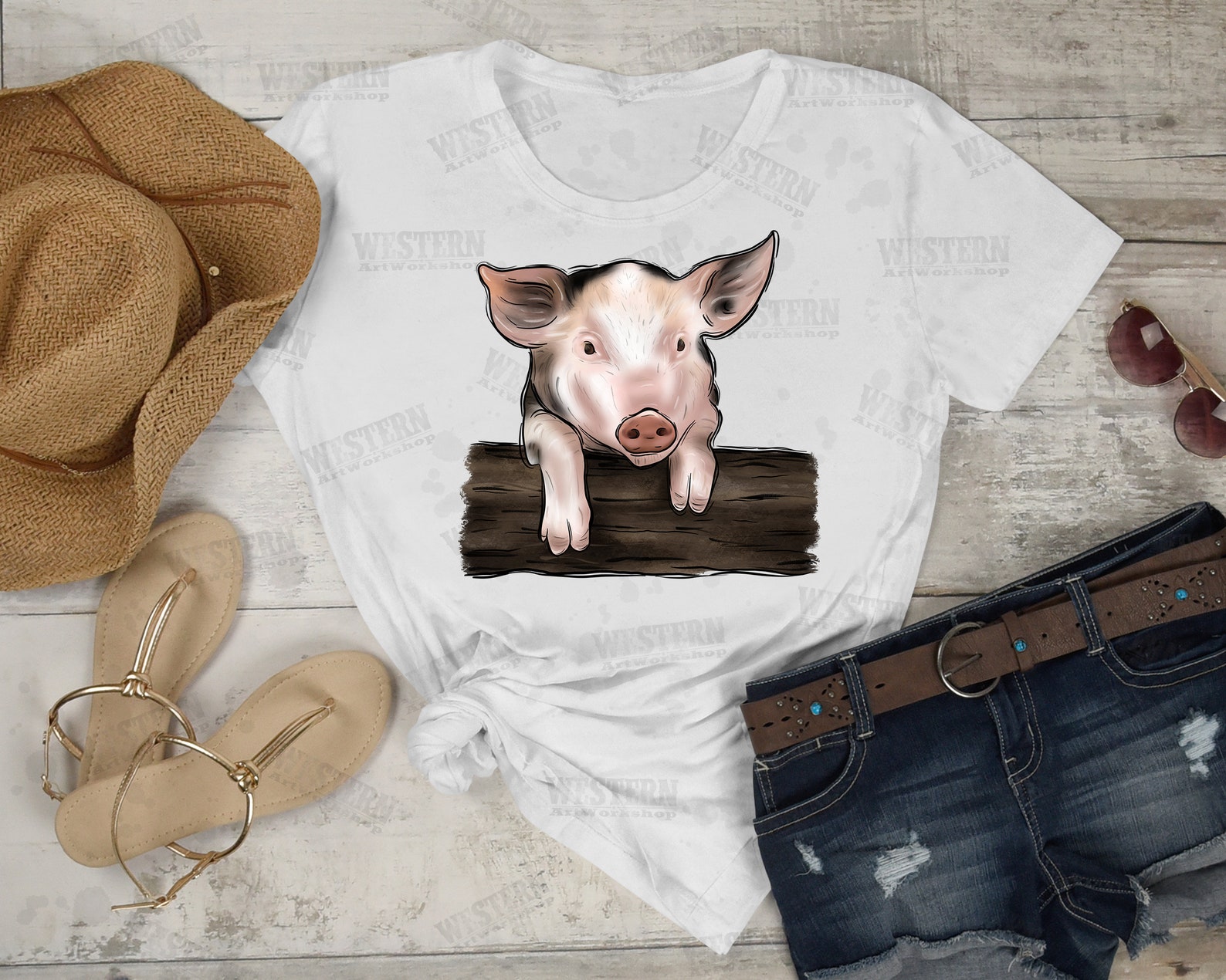 Watercolor Farm Pig Png Pig Sublimation Png Cute Pig Png - Etsy