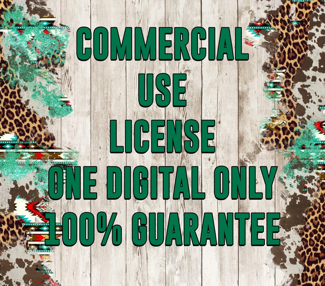 Commercial Use License ONE DIGITAL ONLY, Single Design / Unlimited Use ...