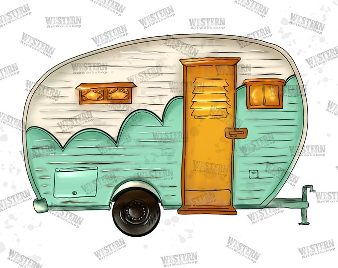 Aquarell Wohnwagen Png, Western Wohnwagen Png, Wohnwagen Png, Camp Life ...