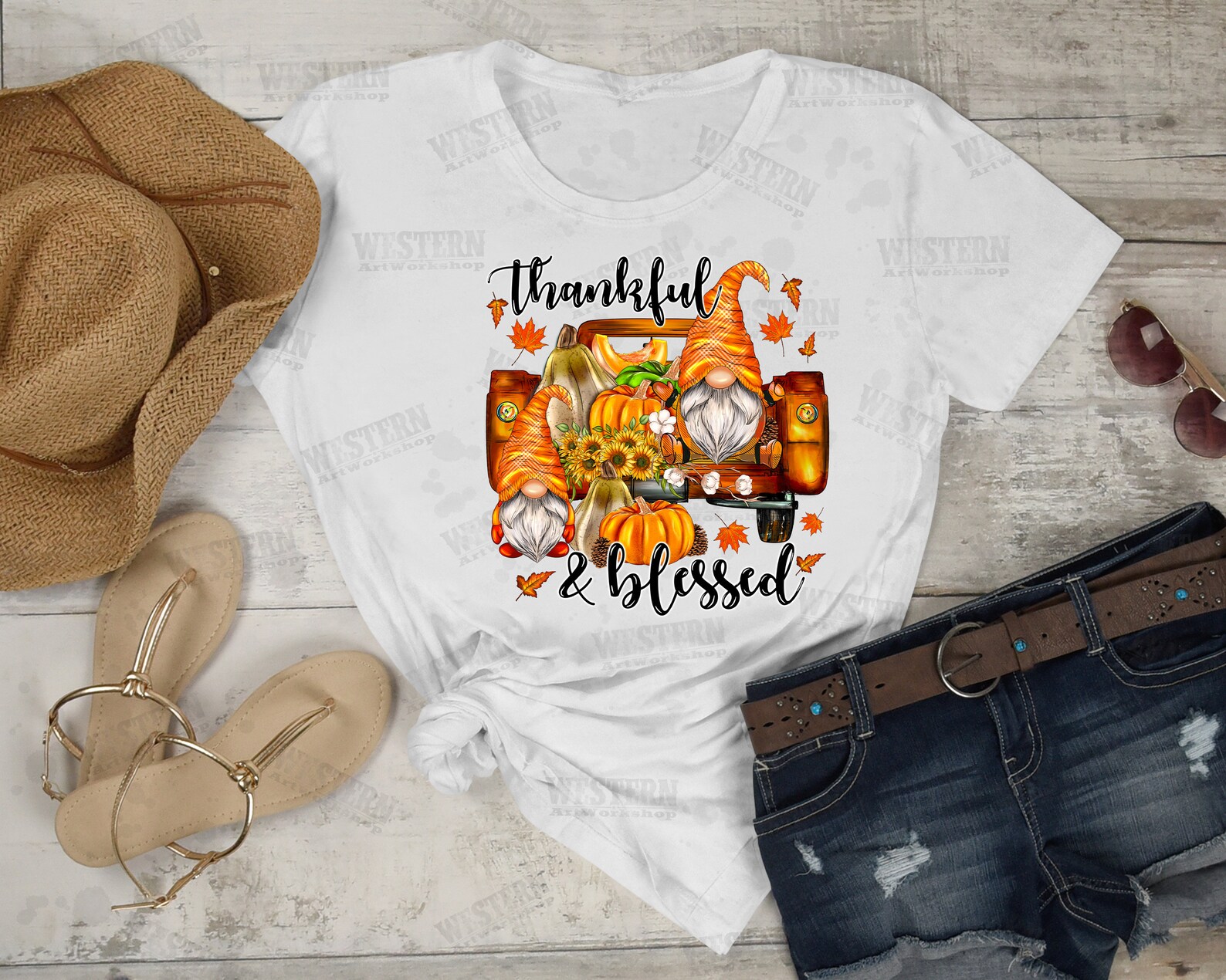 Thankful Blessed Gnomes Truck Png Sublimation Designs - Etsy