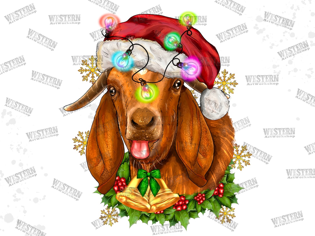 Christmas Goat Png,western Goat Png,merry Christmas Png,christmas Goat ...