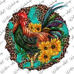 Western Leopard Rooster Png Rooster Png Western Rooster Png - Etsy