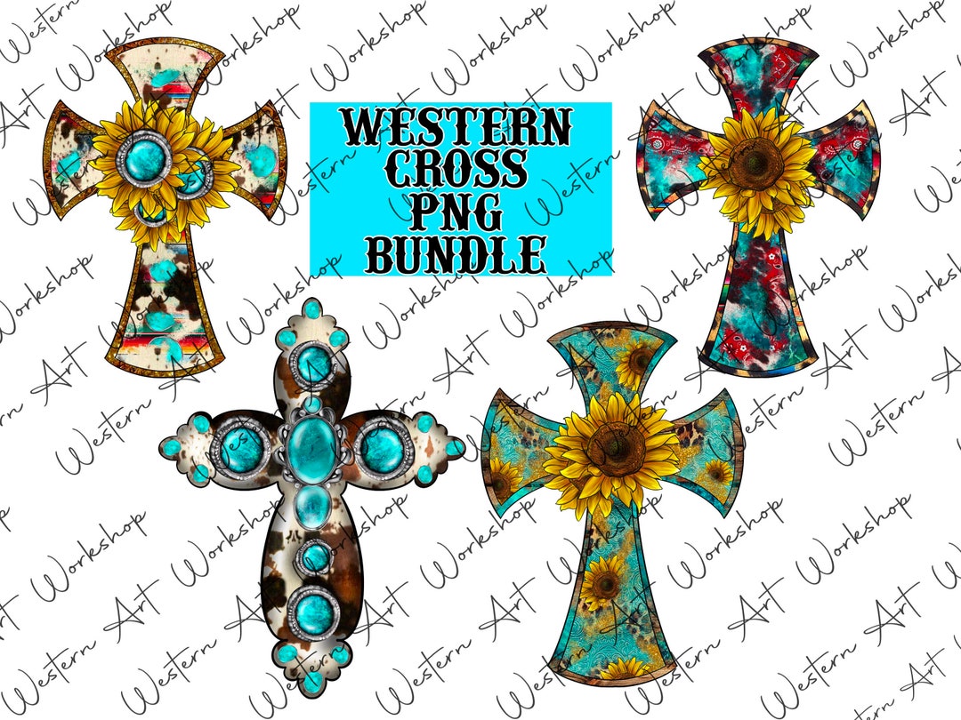 Western Cross Png Bundle Design, Western Cross Png, Cross Png, Faith ...