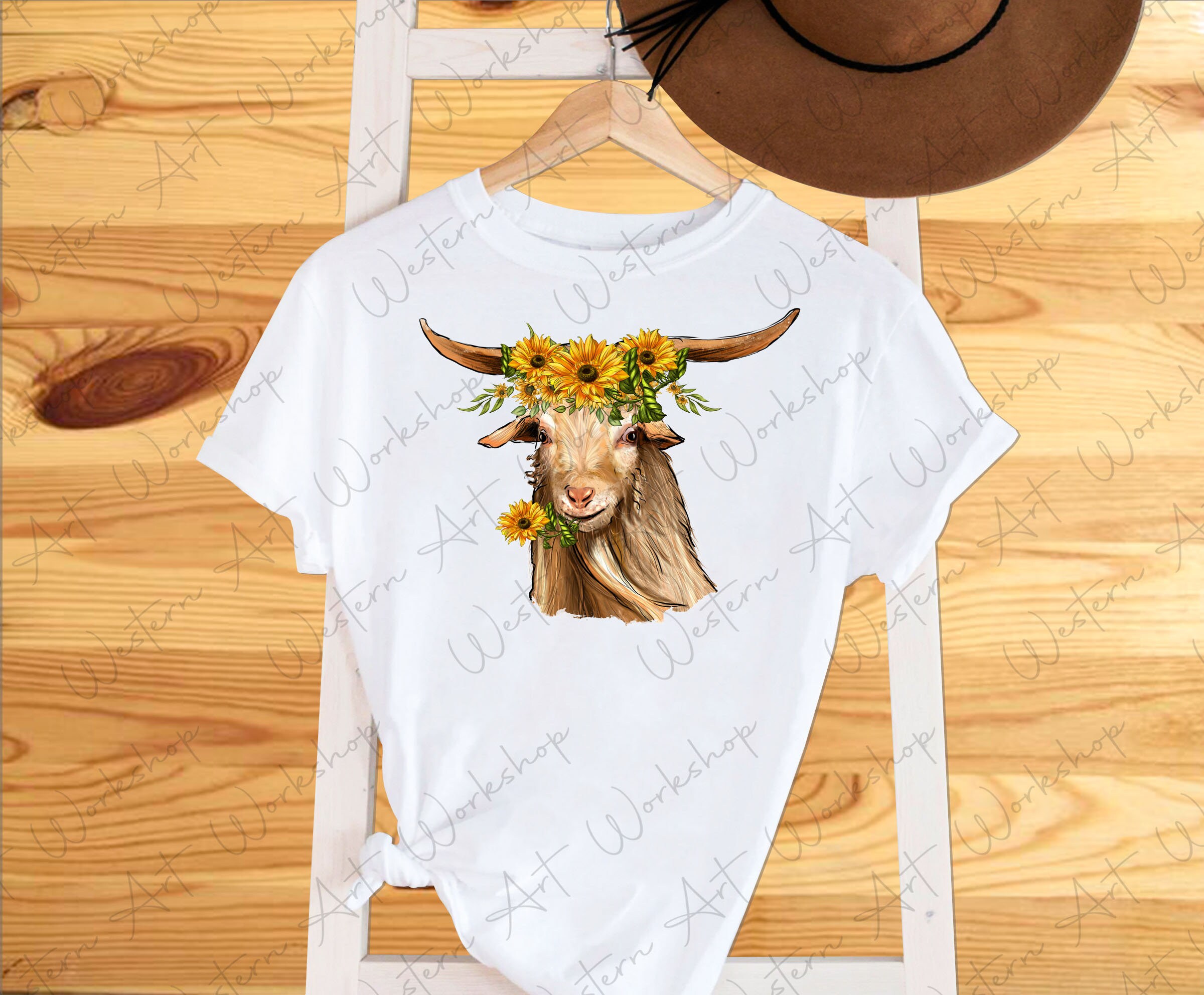 Sunflower Goat Bundle Png Goat Png Sublimation Designhand - Etsy
