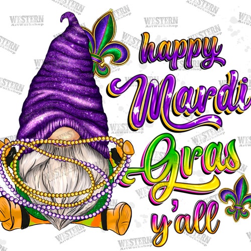 Mardi Gras Png Happy Mardi Gras Y'all Sublimation Design - Etsy