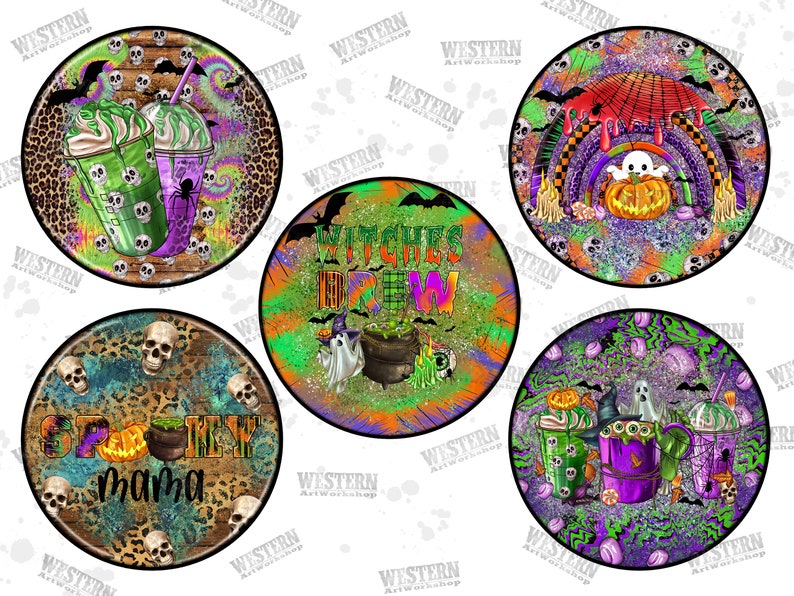 20 Western Halloween Car Coaster Bundletemplates Design - Etsy