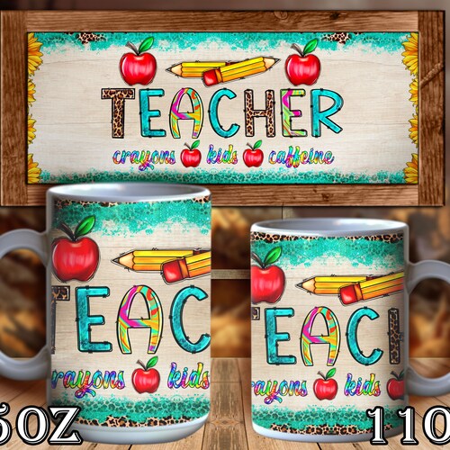 DIGITAL Sublimation Teacher Mug Design / Sublimation Mug / - Etsy