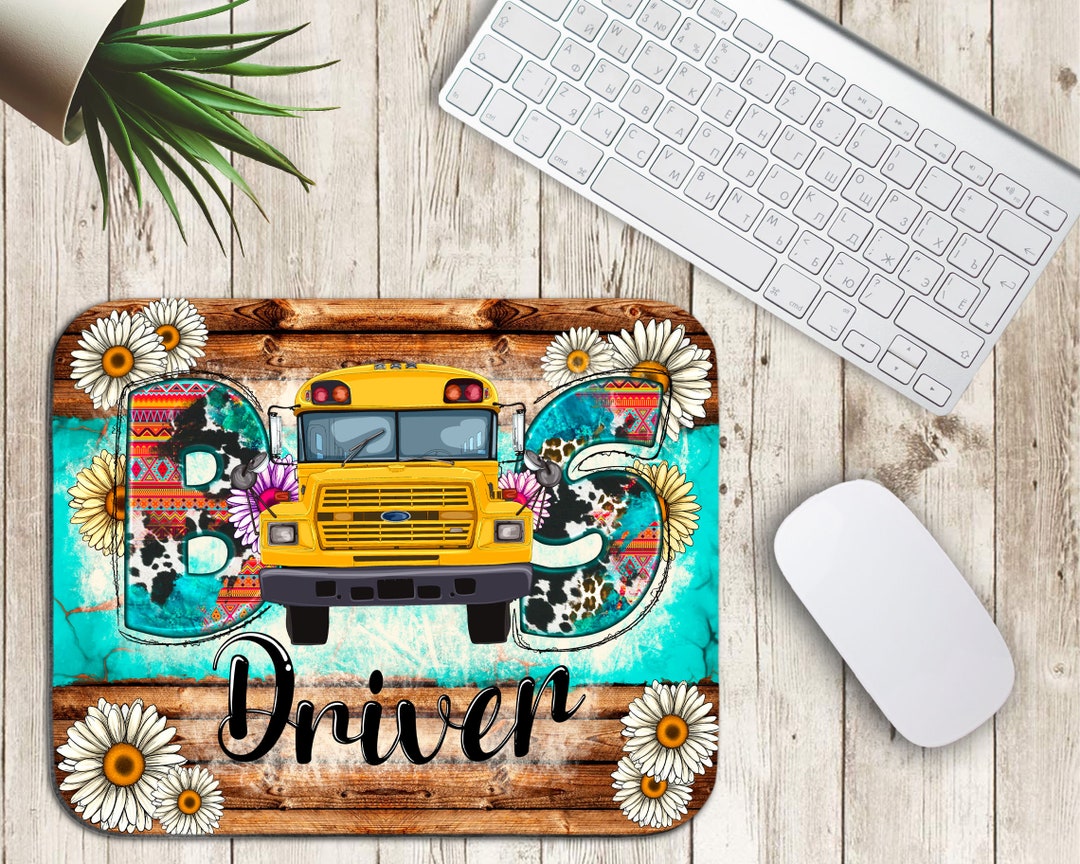 Bus Driver Mouse Pad Sublimation Png, Bus Mouse Pad Png, Best Bus ...