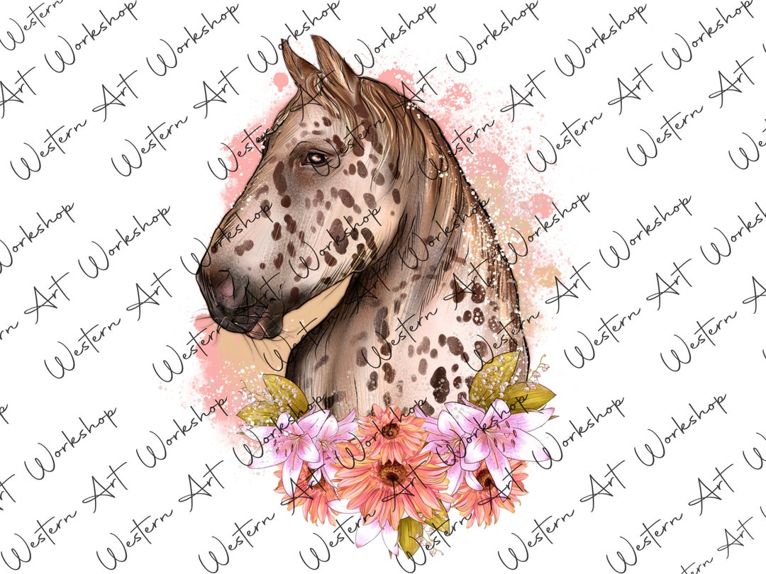 Floral Appaloosa Horse Png, Horse Png, Horse Png Sublimation Design ...