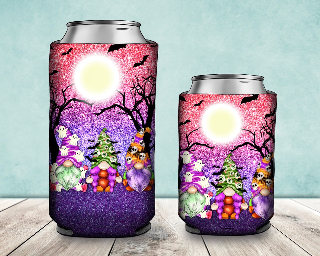 Western Halloween Spooky Gnomes Can Cooler Sublimation Design,halloween ...