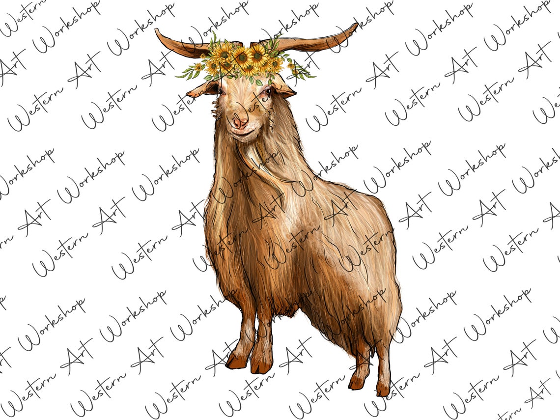 Sunflower Goat Bundle Png Goat Png Sublimation Designhand - Etsy