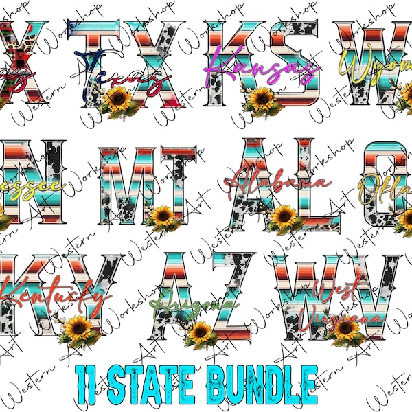 Us States Clip Art - Etsy