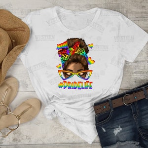 Afro Messy Bun Pride Life Png Sublimation Design, Pride Life Png, Lgbtq ...
