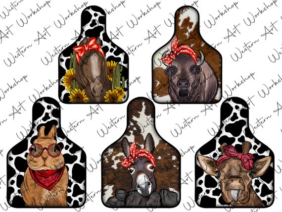 Animals Cow Tag Png Cow Show Tag Png Animal Design Cow Tag - Etsy