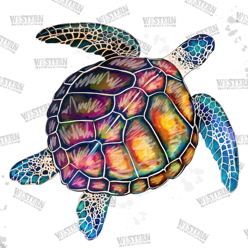 Hand Drawn Tie Dye Turtle Png Sublimation Design Turtle Png - Etsy